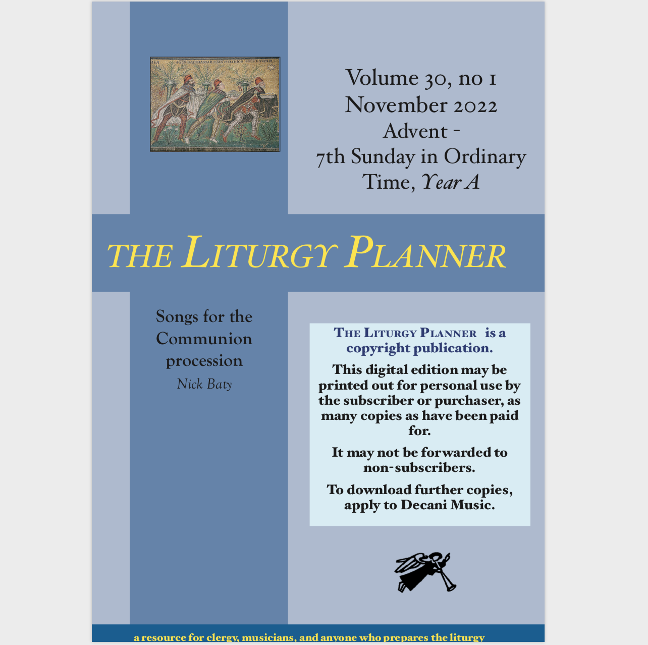 Liturgy Planner: Downloadable – Decani