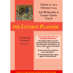 Liturgy Planner and Pastoral Patterns – Decani
